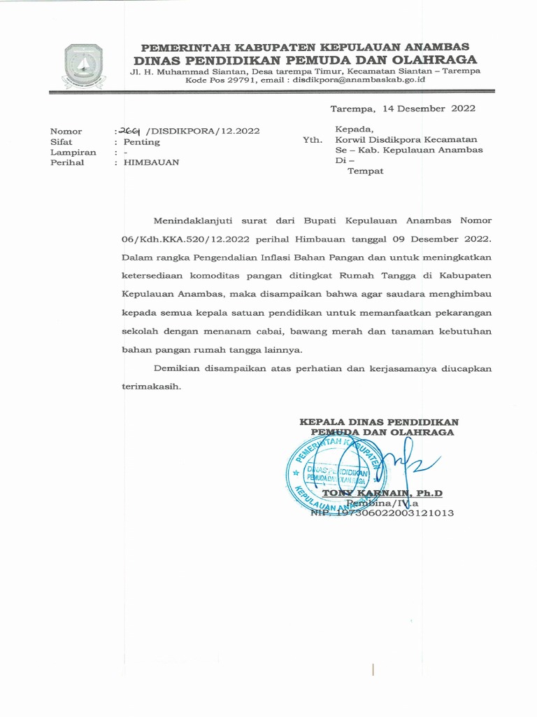 Surat Himbauan - 000033 | PDF