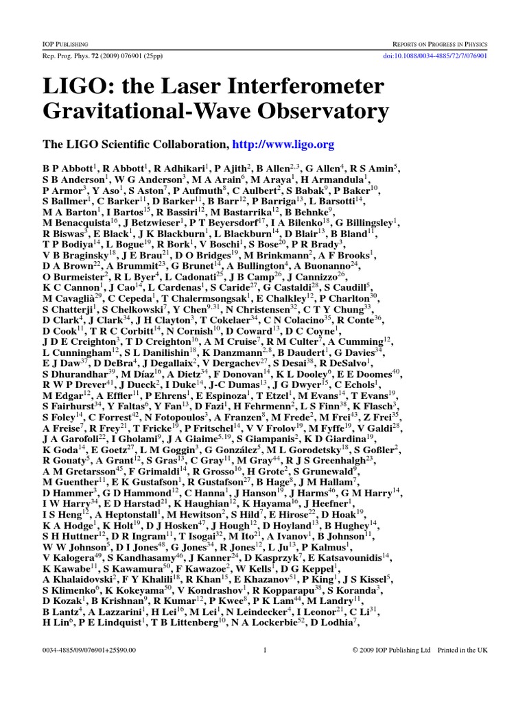 Initial LIGO | PDF | Ligo | Interferometry