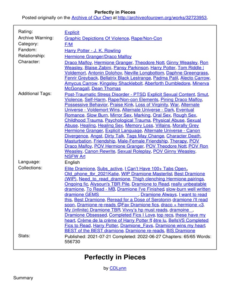 Perfectly in Pieces | PDF