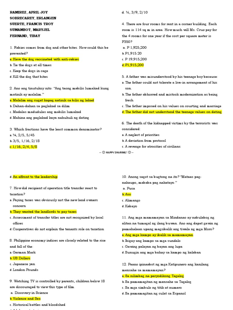 Group-6 Reviewer | PDF | Tuberculosis | Tagalog Language