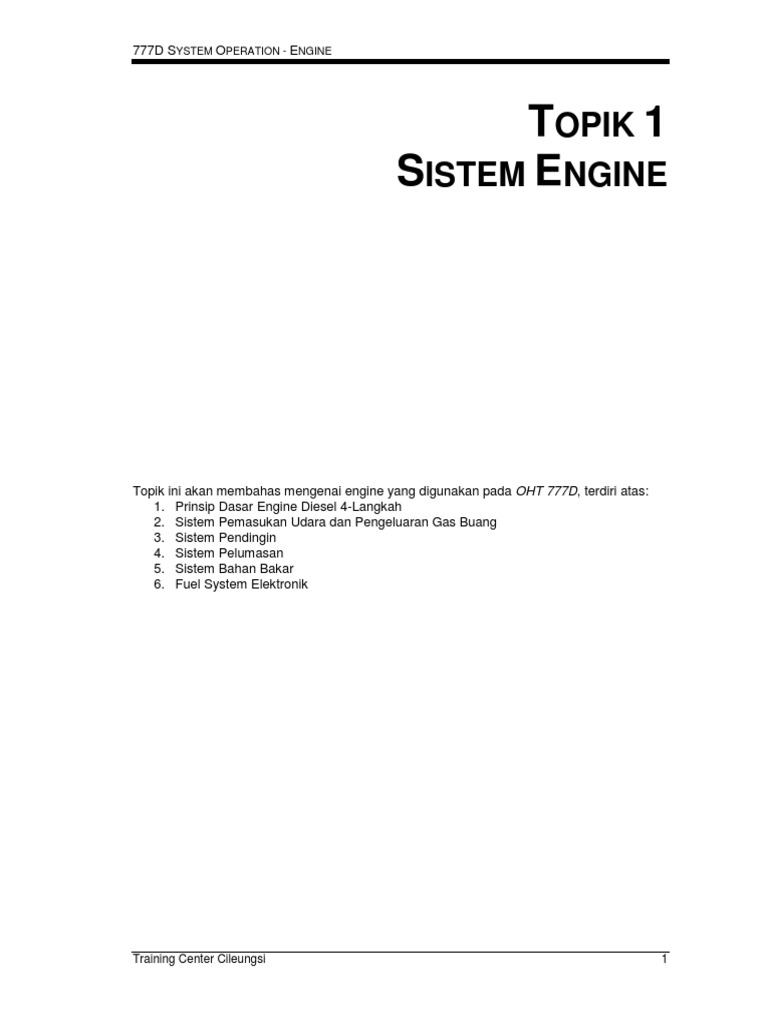 DIESEL ENGINE OPERATION | PDF