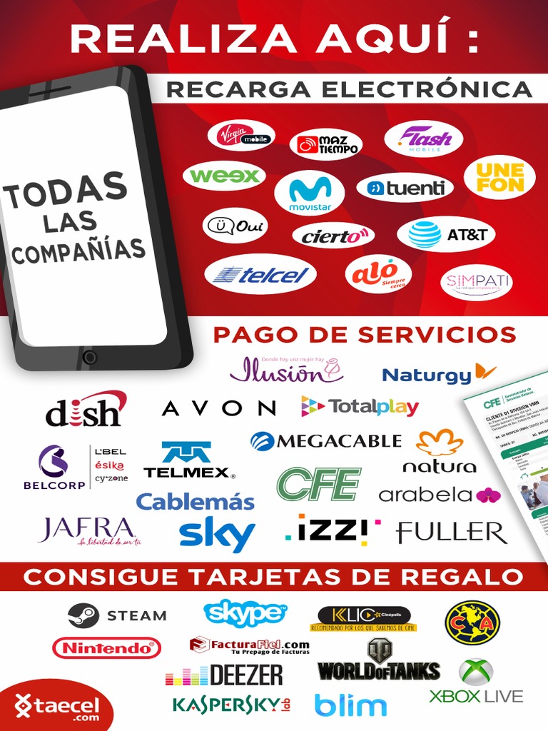Recarga Electrónica y Tarjetas de Regalo | PDF