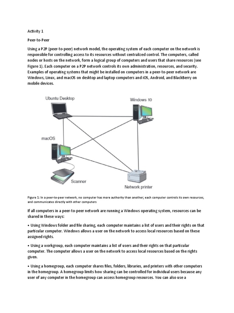 P2P - Activity 1 | PDF | Client–Server Model | World Wide Web