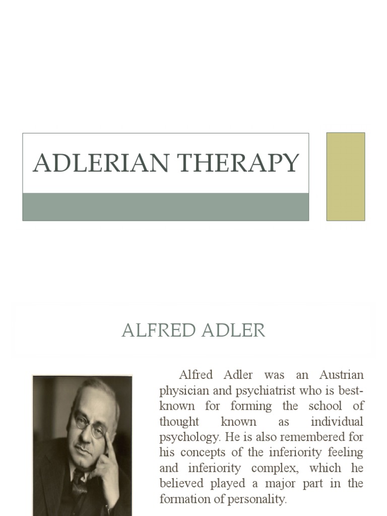 Adlerian Therapy | Download Free PDF | Psychotherapy | Cognitive Psychology