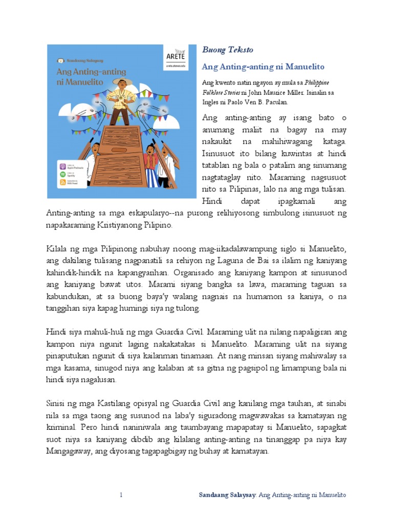 Ang Anting-Anting Ni Manuelito | PDF
