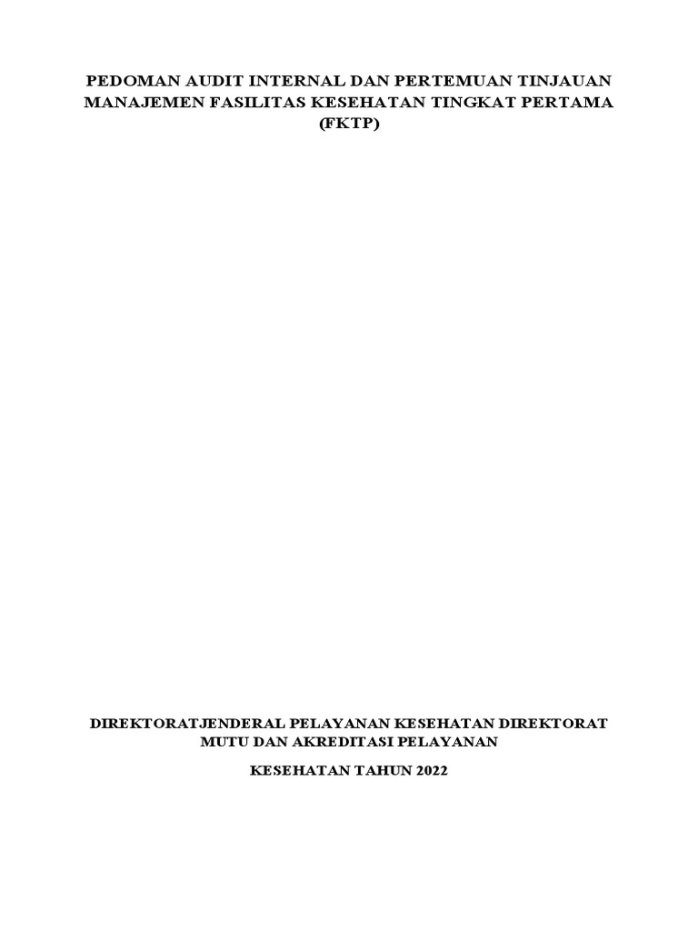 Pedoman Audit Internal | PDF