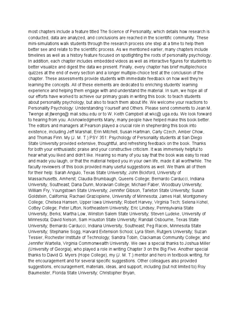 Psych 3 | PDF | Psychology | Personality Psychology