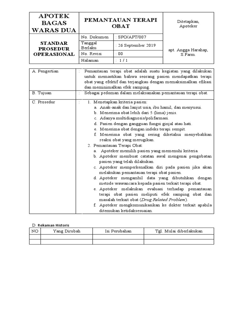 Spo Pemantauan Terapi Obat | PDF