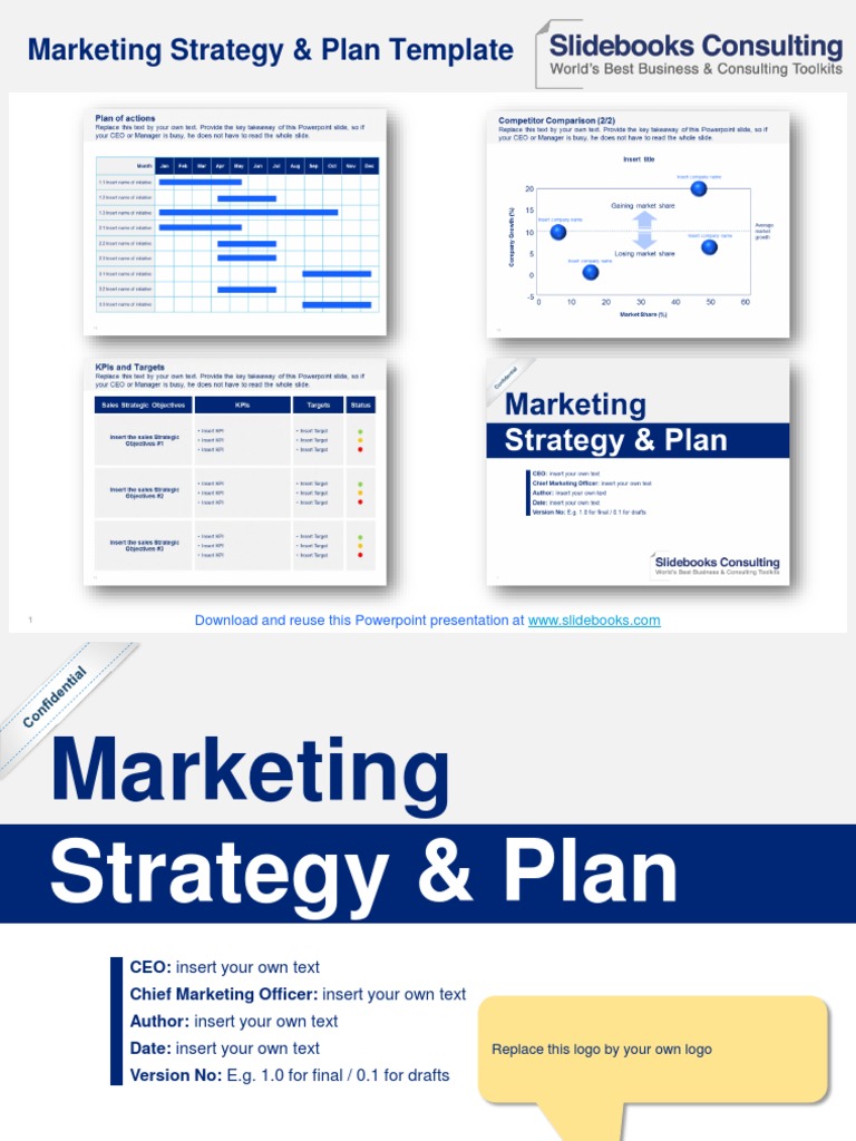 Blue Template - Marketing Strategy Plan | PDF | Marketing | Market ...