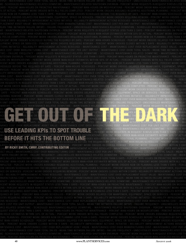 Use KPIs To Spot Problem | PDF | Performance Indicator | Reliability ...