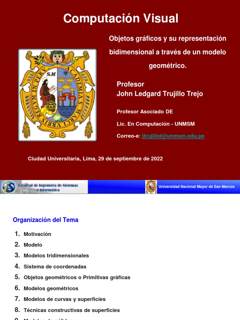 Objetos Gráficos Representación Bidimensional Con Modelo Geométrico. CV ...