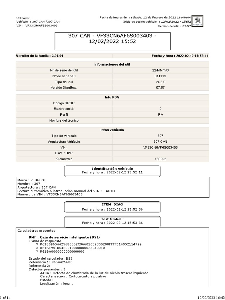 [DIAGNÓSTICO VEHICULAR] | PDF | Vehículos | Vehículo de motor