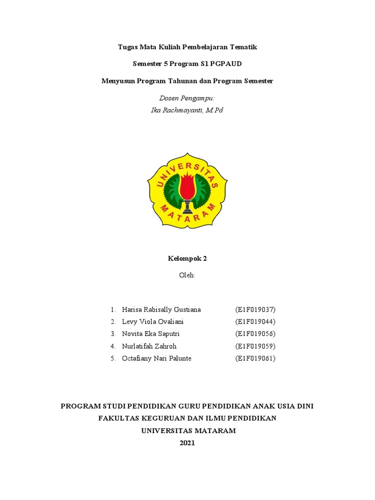 Kelompok 2 Kelas B Prota Dan Prosem | PDF