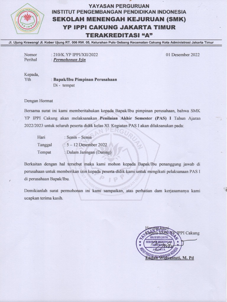 Permohonan Izin PKL | PDF