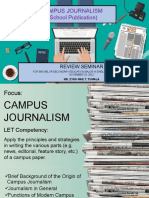 The DepEd Campus Journalism Program | PDF | Journalism | Communication