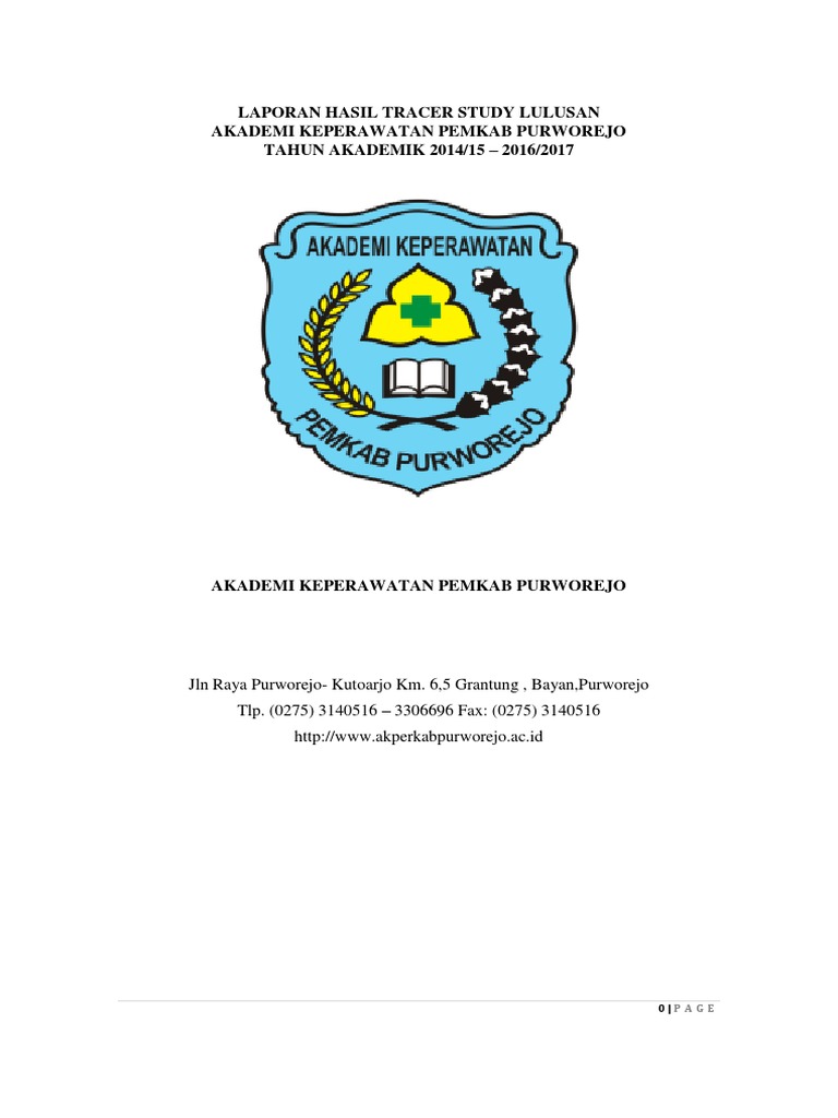 Tracer Study Lulusan Akper Purworejo 2014-2017 | PDF