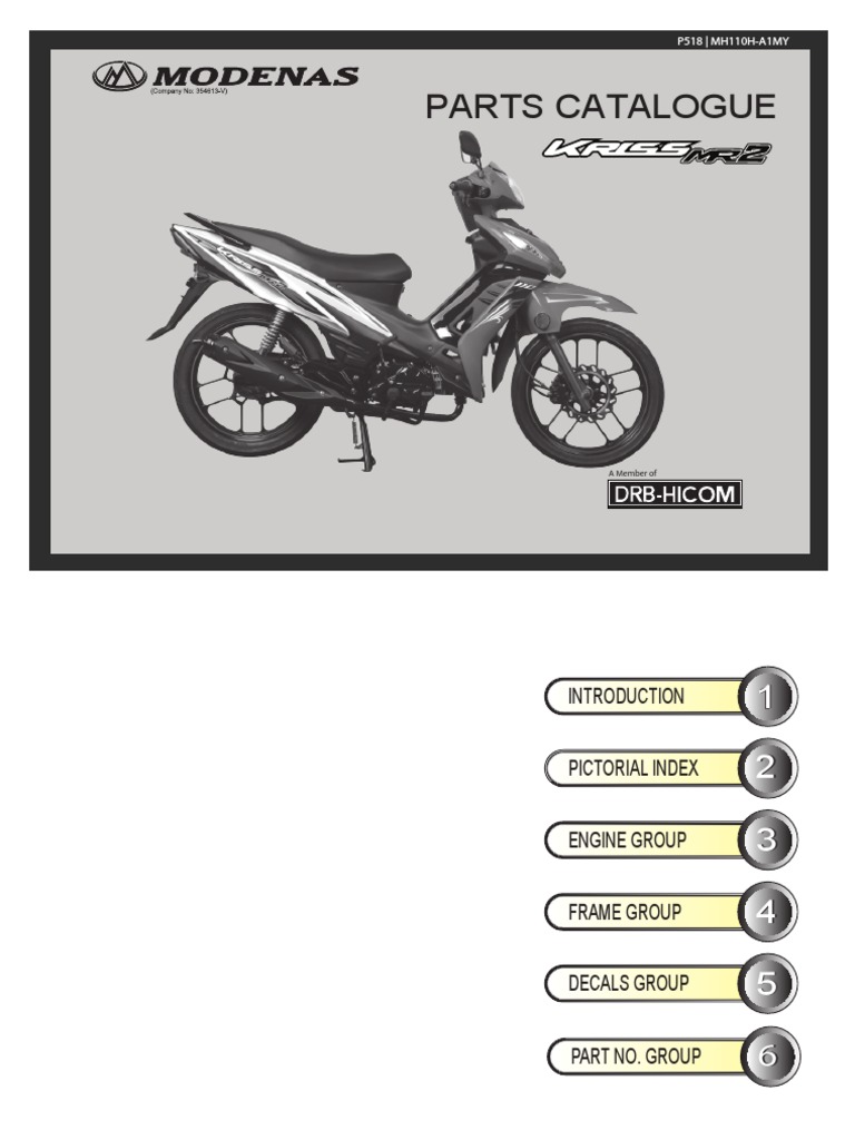 Modenas Kriss Mr2 | PDF | Clutch | Screw