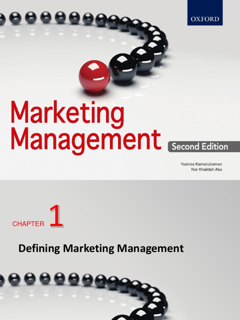 Chapter 1 - Defining Marketing Management | PDF | Marketing | Customer