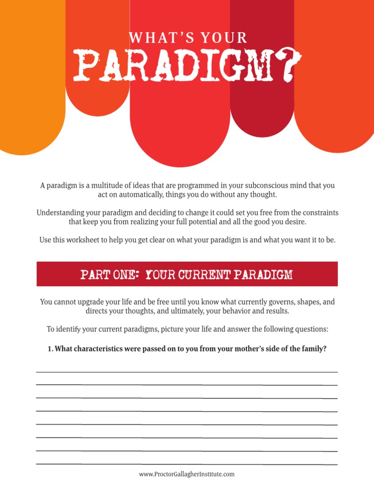 What S Your Paradigm Infographic Pdf Thought Paradigm