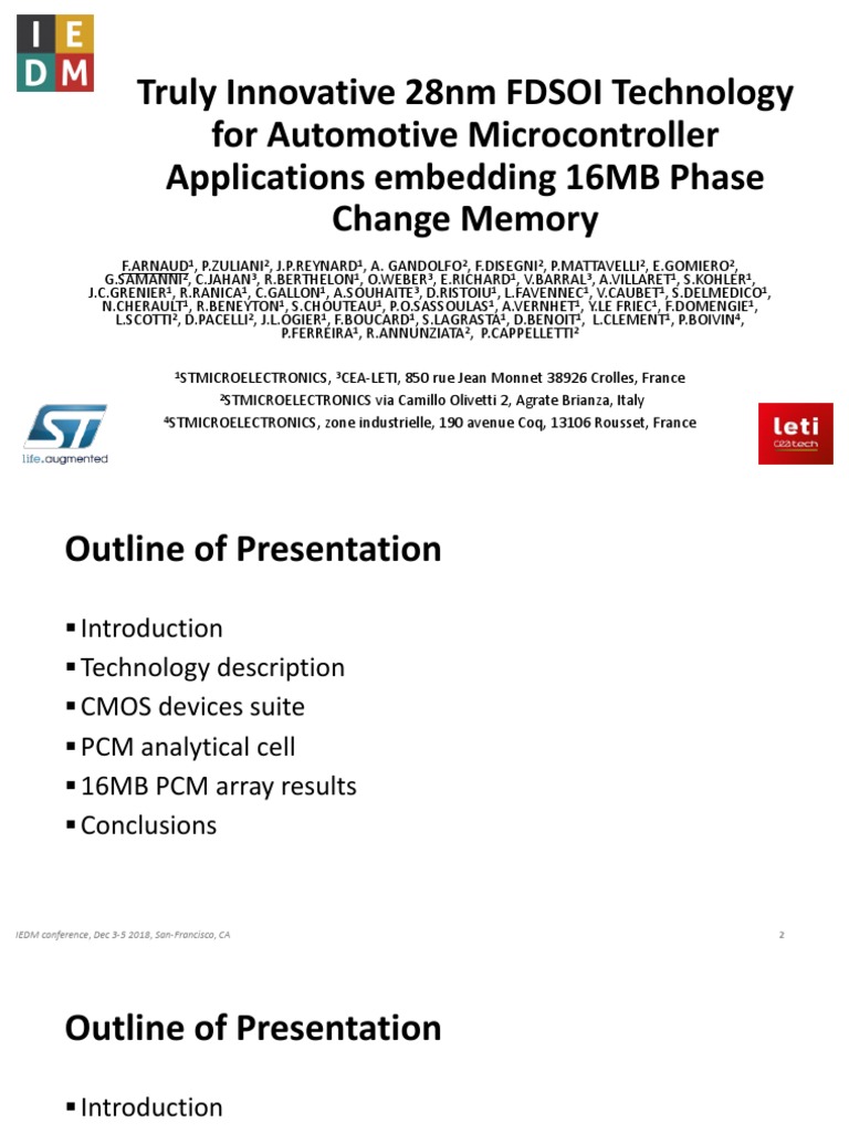 STM PCM | PDF | Mosfet | Cmos