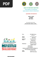 Activity Design Nutrition Month Celebration | PDF | Malnutrition ...