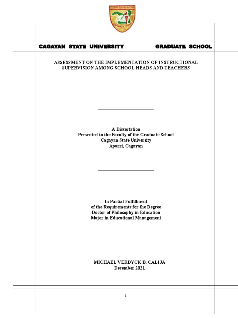Assessment Of Instructional Supervision Pdf Teachers Distance