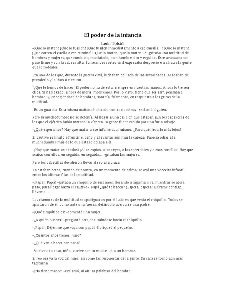 El Poder de La Infancia | PDF