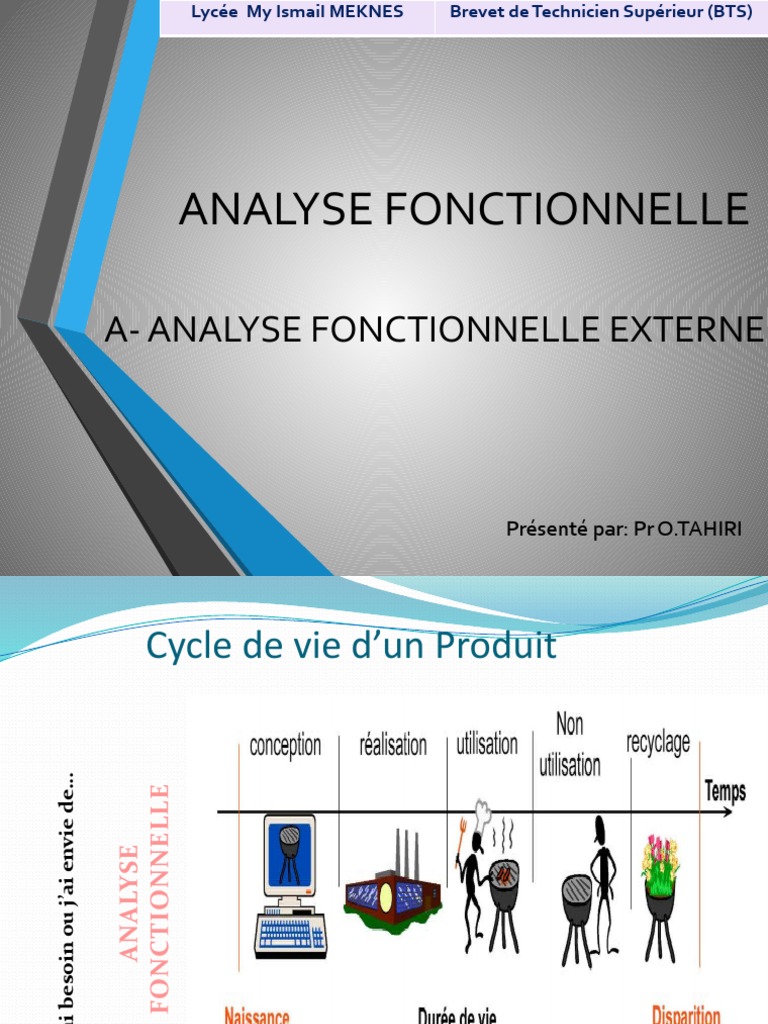 1 PRO Ch0 S1 Analyse Fonctionnelle | PDF | Usinage