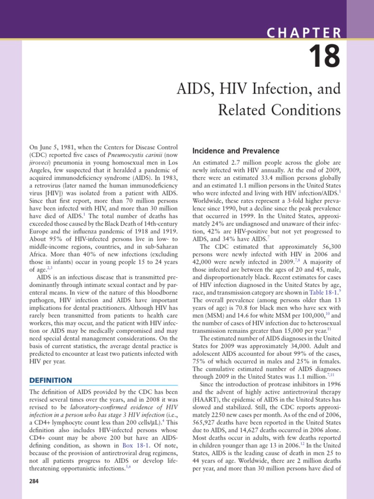 Chapter 18 | PDF | Hiv/Aids | Management Of Hiv/Aids