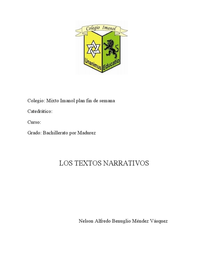 Textos Narrativos | PDF | Narración | Caperucita Roja