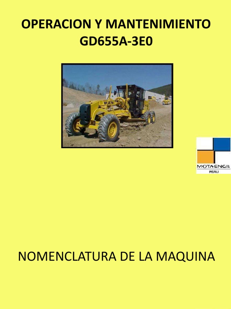 Operación y Mantenimiento GD655A-3E0 | PDF | Embrague | Coche