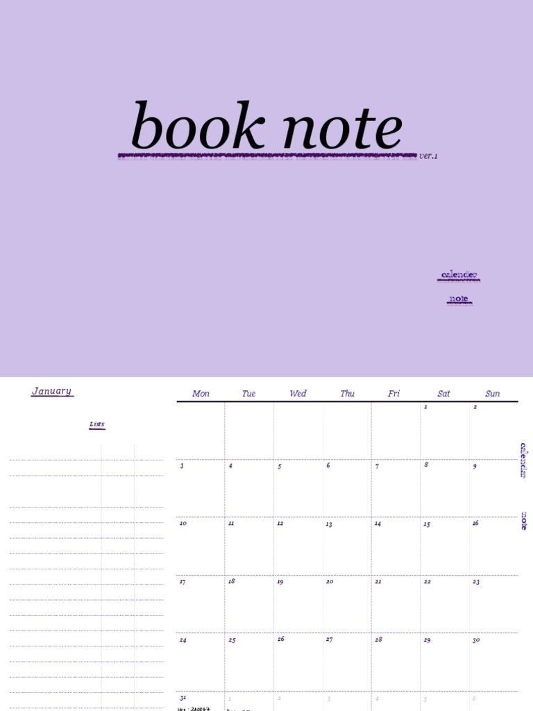 Book Note Ver.1 Template | PDF