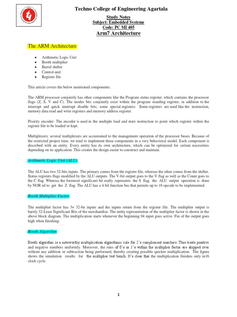 Module 2 - Arm7 Architecture (II) | PDF | Central Processing Unit ...