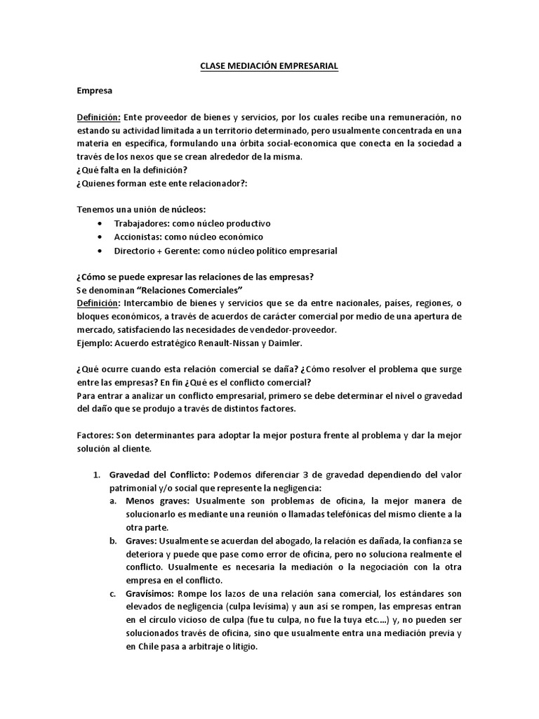 Mediaci N Empresarial | PDF | Arbitraje | Mediación