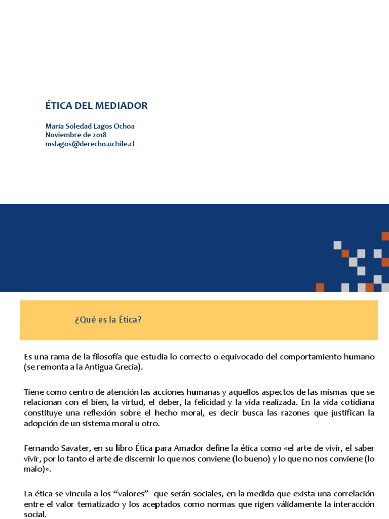 Tica Del Mediador | PDF | Mediación | Moralidad