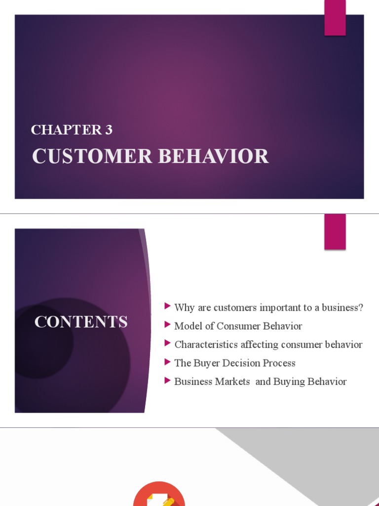 CHAPTER 3 - Customer Behavior | PDF | Consumer Behaviour | Behavior