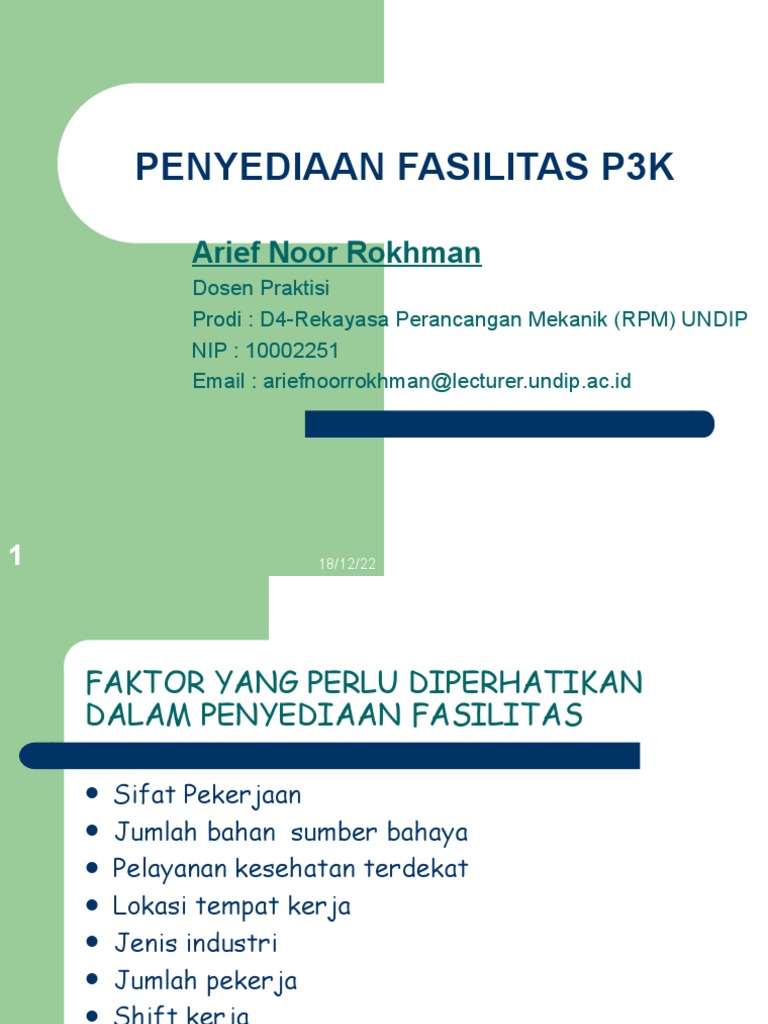 Penyediaan Fasilitas P3K | PDF