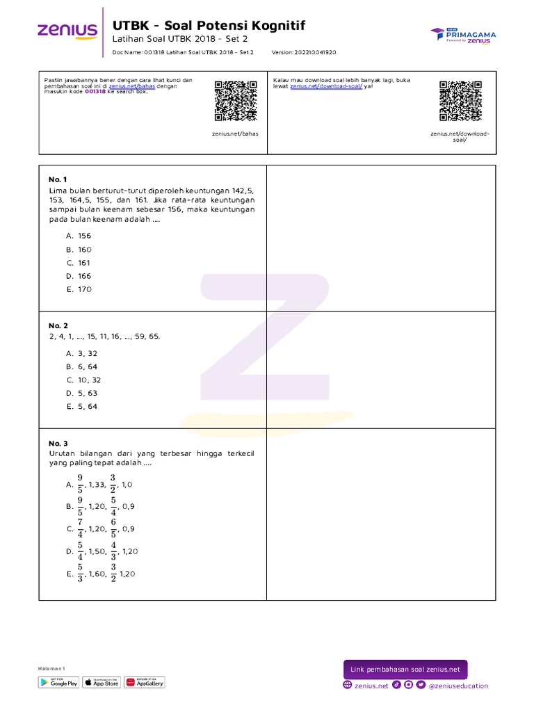 Latihan Soal UTBK 2018 - Set 2 | PDF