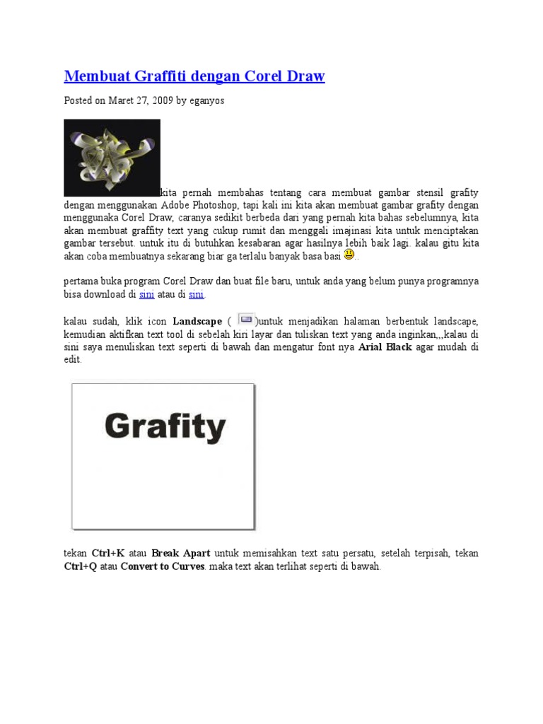 CREATING 3D GRAFFITI TEXT WITH COREL DRAW | PDF
