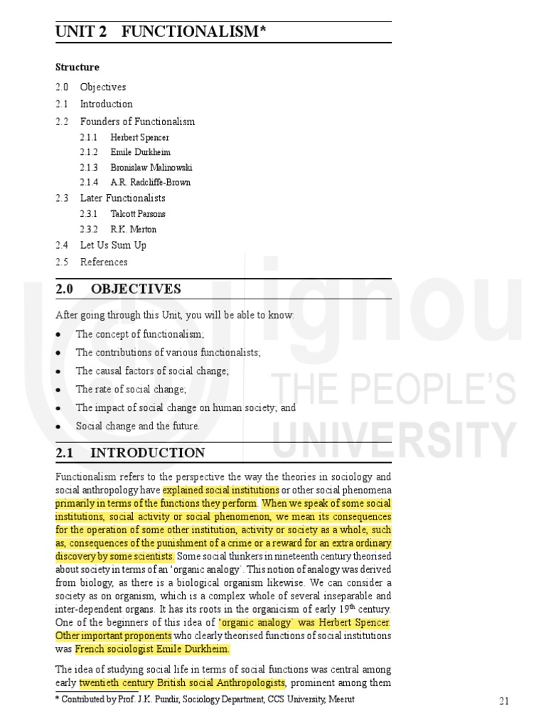 Functionalism | PDF | Sociology | Émile Durkheim
