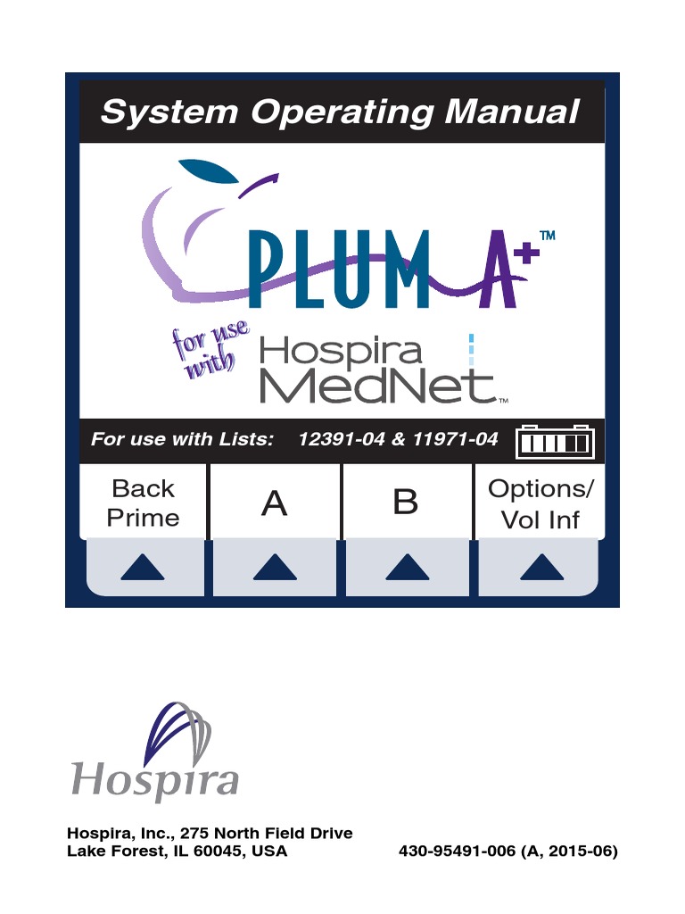 Plum Aplus With Hospira Mednet Software | Download Free PDF ...