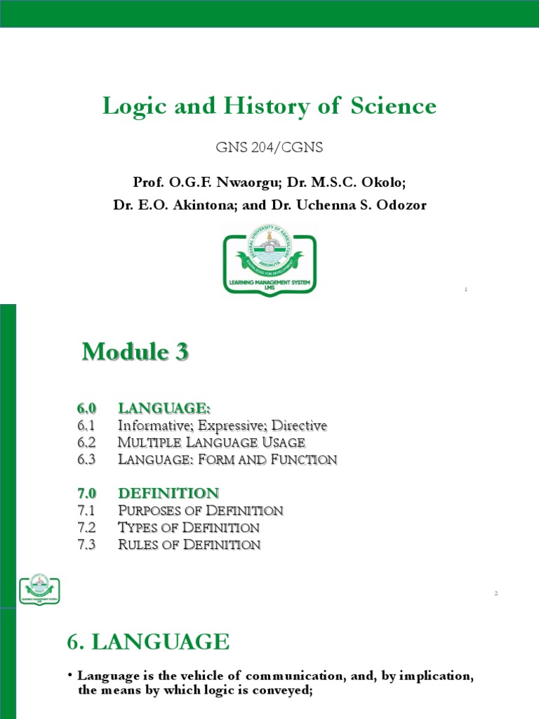 GNS 204 Module 4A | PDF | Definition | Logic