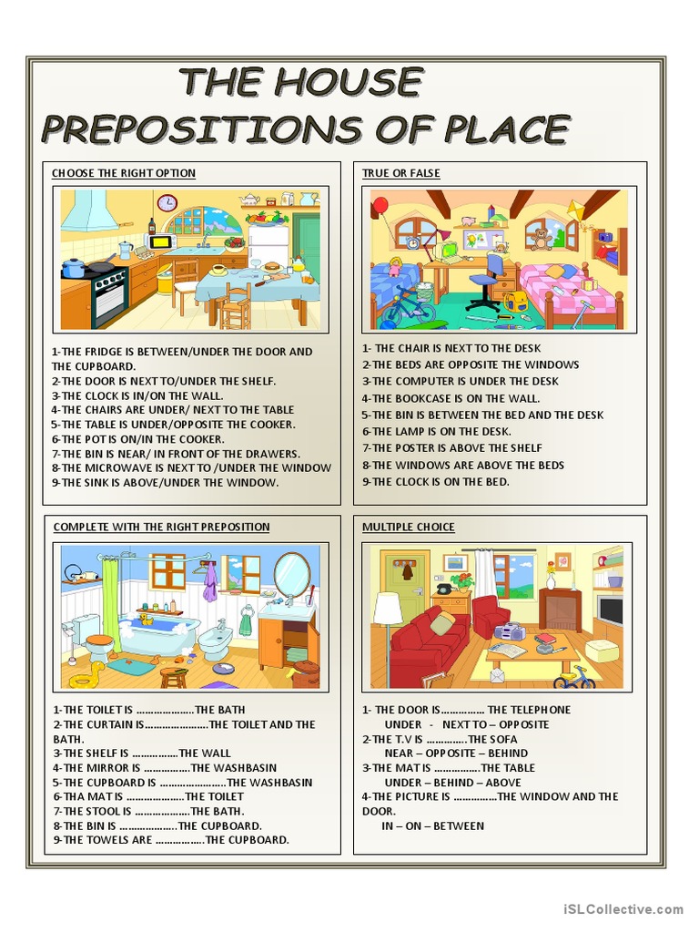 The House - Prepositions of Place | PDF