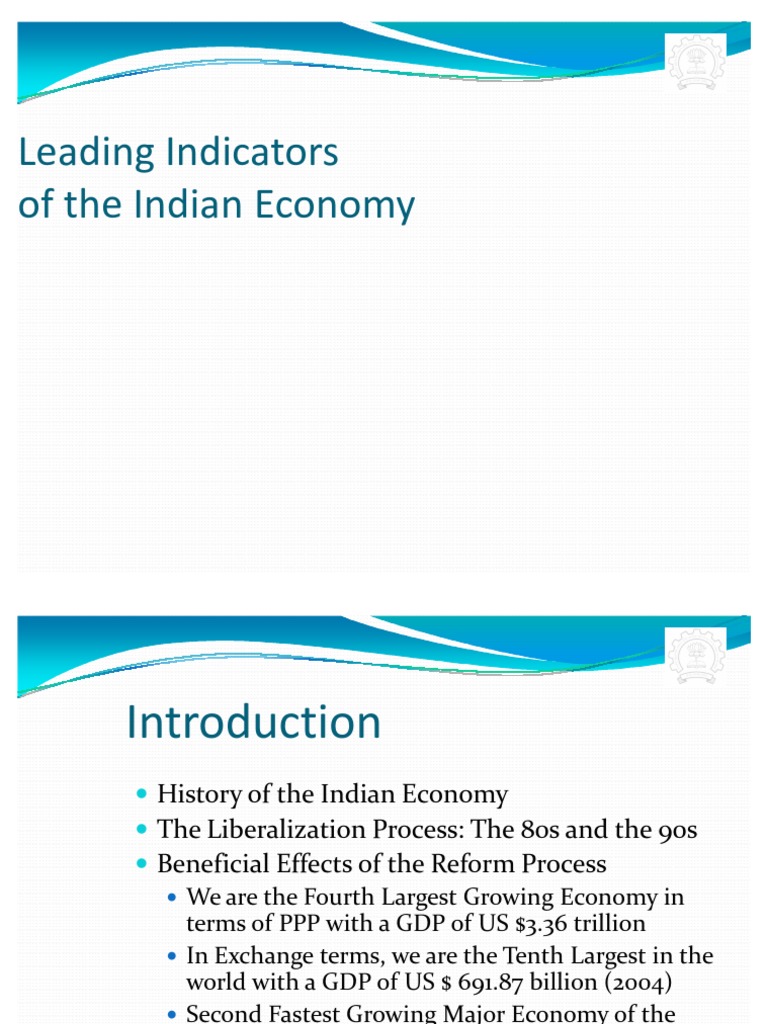 Leading Indicators in The Indian Economy | PDF | Foreign Direct ...