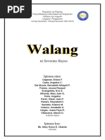 Walang Sugat Ni Severino Reyes Script | PDF