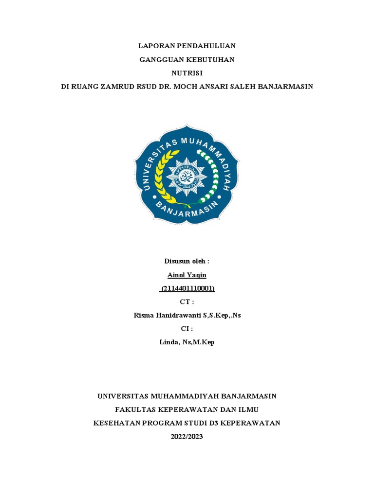 Laporan Pendahuluan | PDF | Kesehatan Holistik