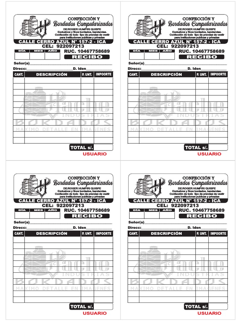 Recibo New | PDF | Ropa | Softlines (venta minorista)