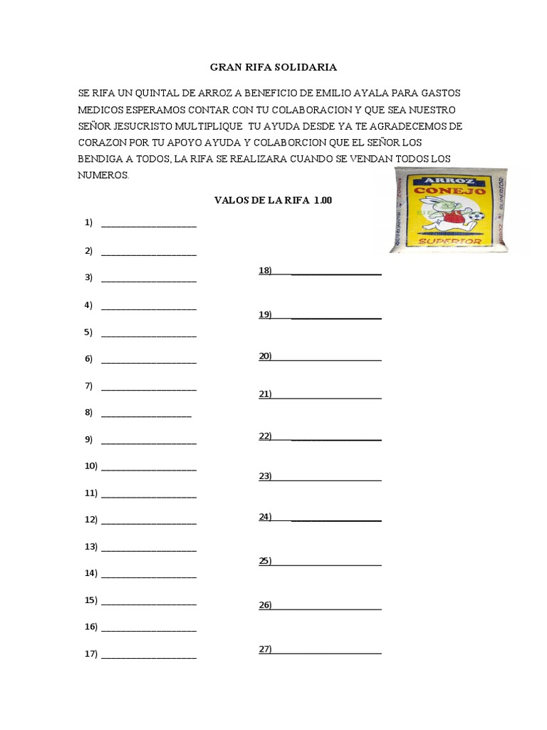 Gran Rifa Solidaria | PDF | Métodos y materiales de enseñanza | Tecnología
