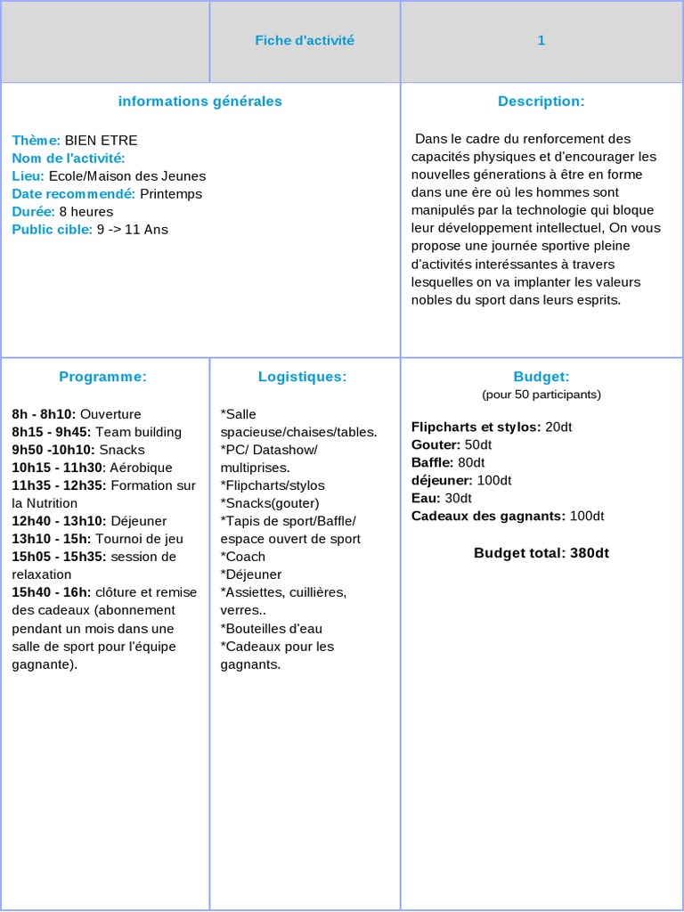 Fiche Dactivité 2 | PDF