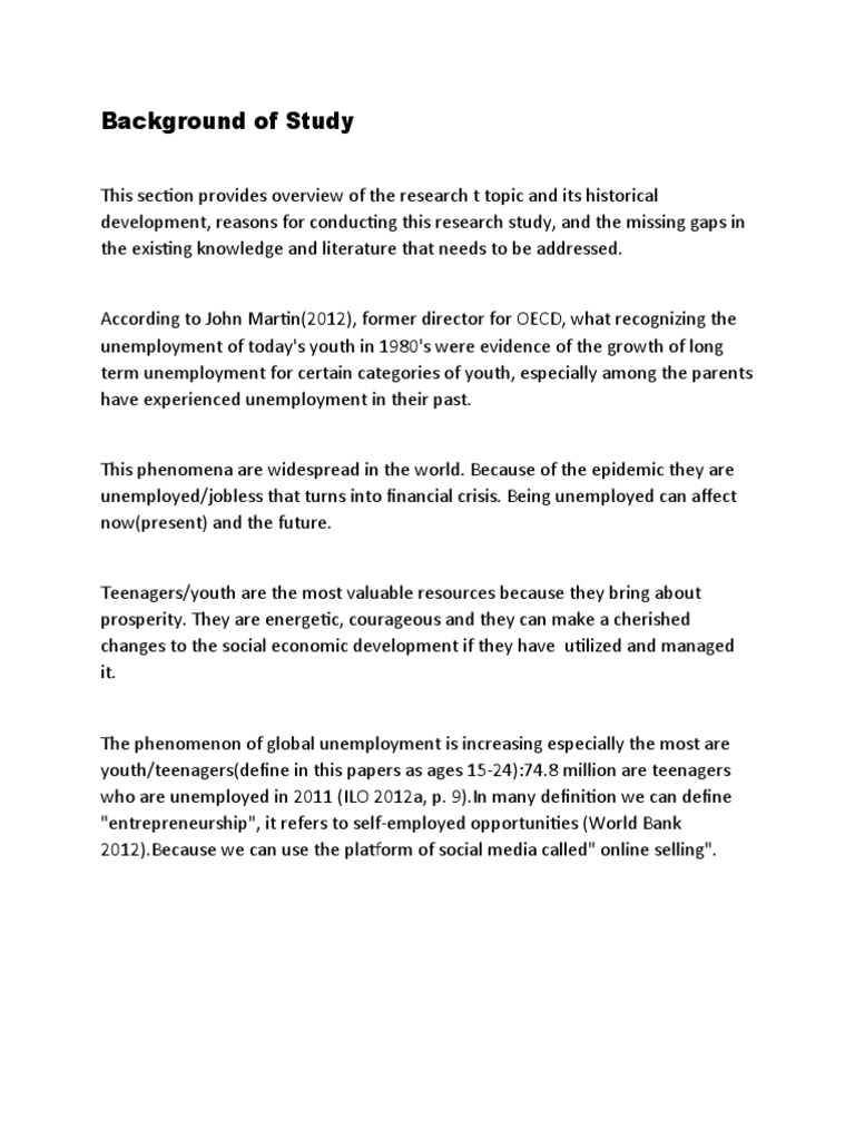 Background of Study | PDF